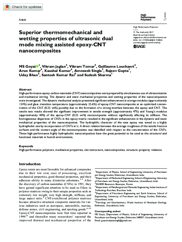 (PDF) Superior thermomechanical and wetting properties of ultrasonic ...
