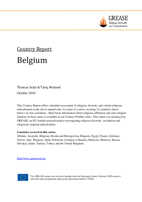 (PDF) Country report : Belgium