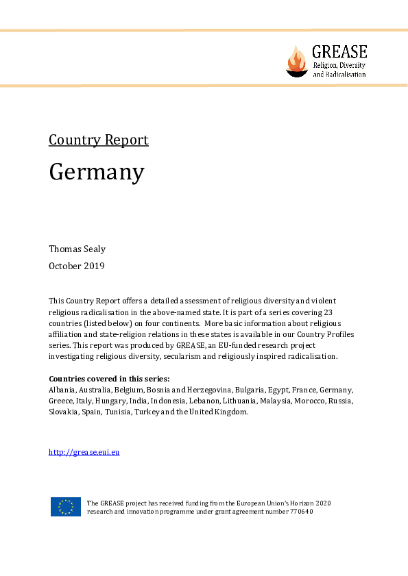 (PDF) Country report : Germany