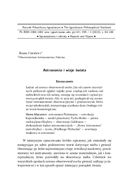 (PDF) Astronomia i wizje świata