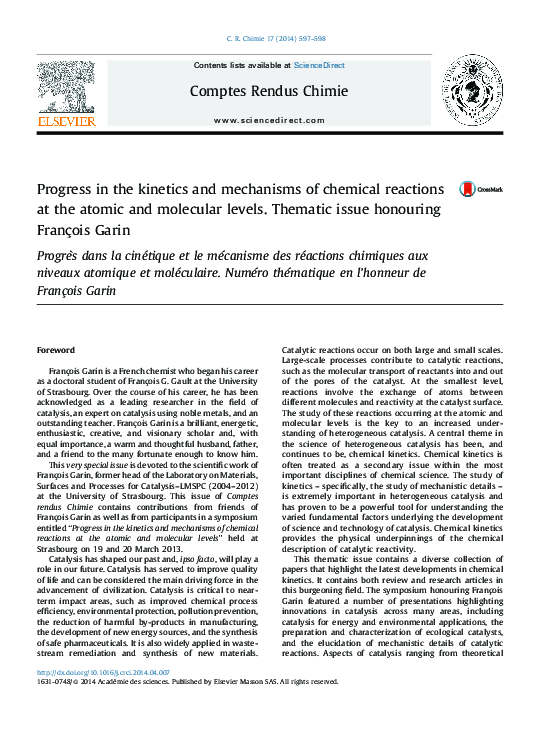 (PDF) Progress in the kinetics and mechanisms of chemical reactions at ...