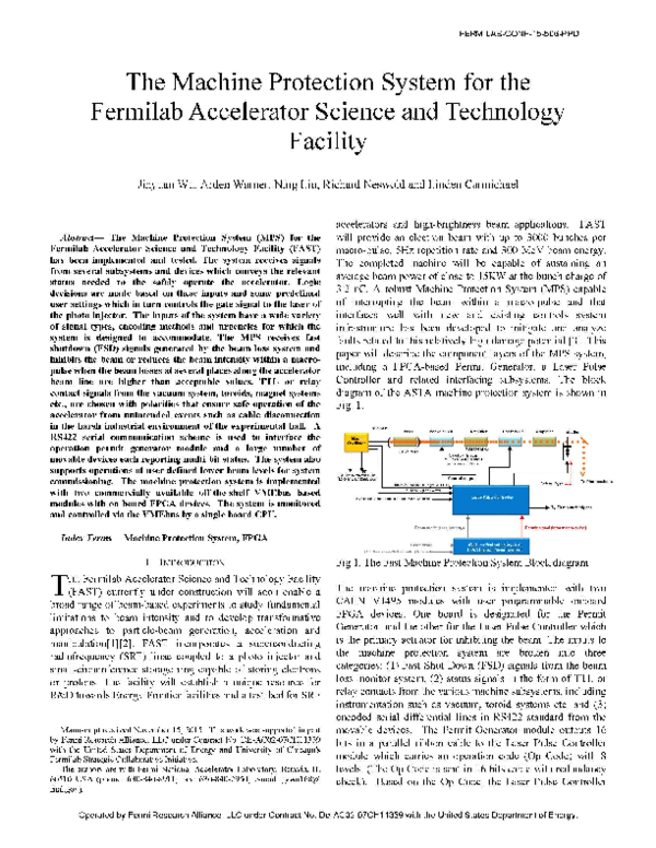 (PDF) The machine protection system for the Fermilab Accelerator ...