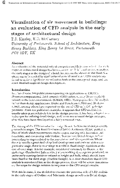 (PDF) Visualisation Of Air Movement In Buildings:An Evaluation Of CFD ...