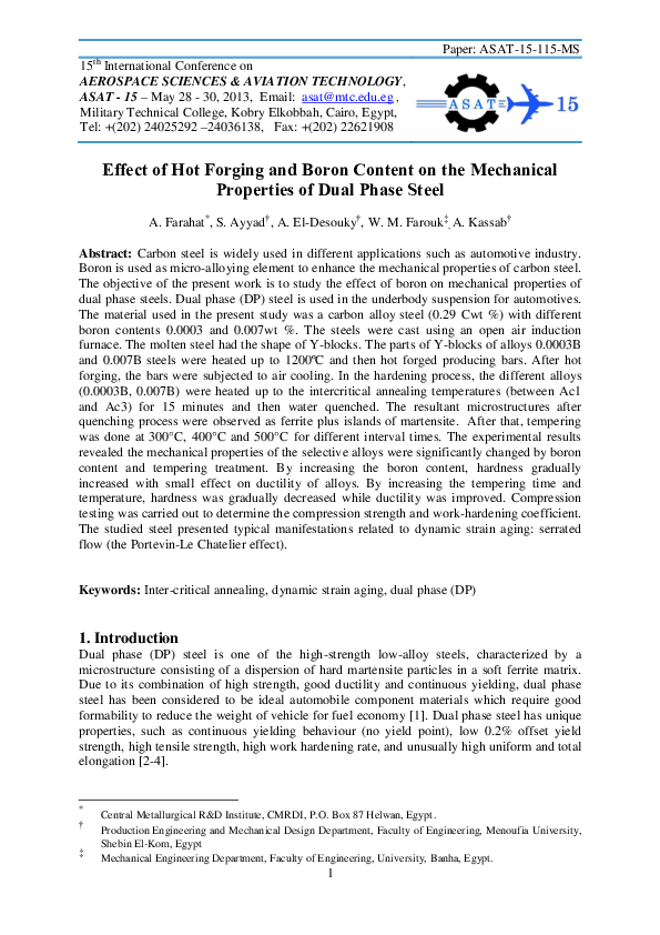 (PDF) Effect of Hot Forging and Boron Content on the Mechanical ...