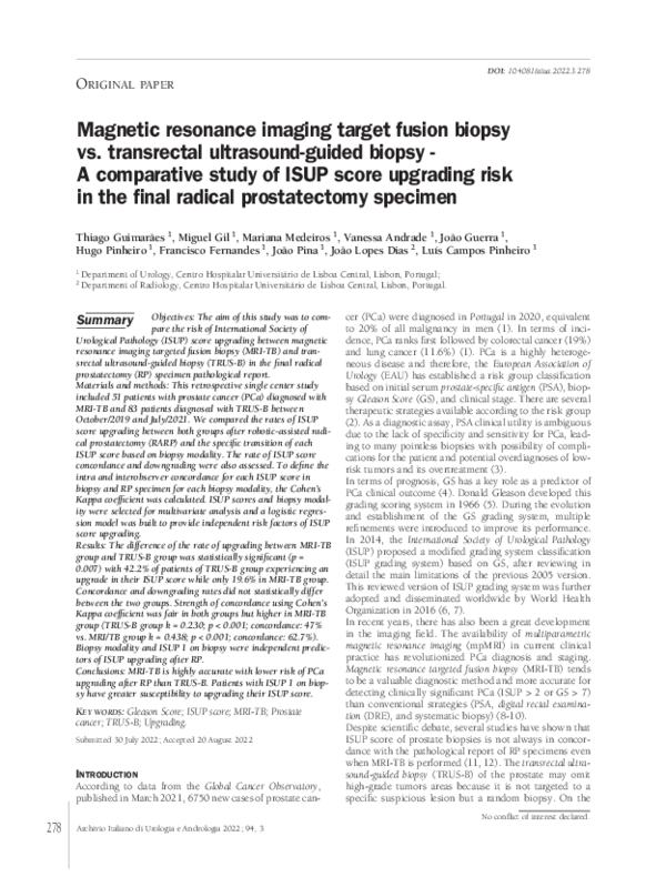 (PDF) Magnetic resonance imaging target fusion biopsy vs. transrectal ultrasound-guided biopsy ...