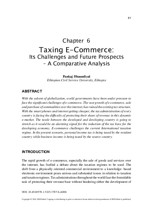 (PDF) Taxing E-Commerce