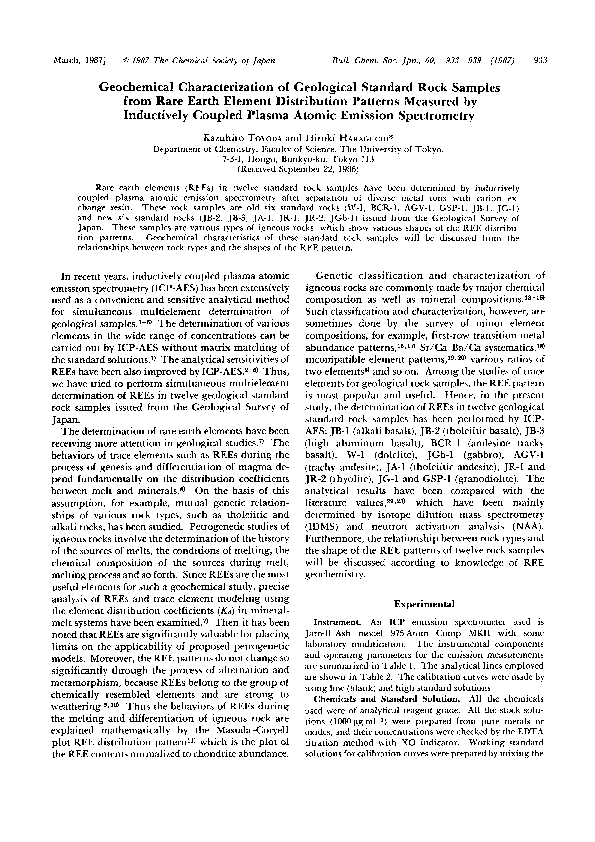 (PDF) Geochemical Characterization of Geological Standard Rock Samples ...