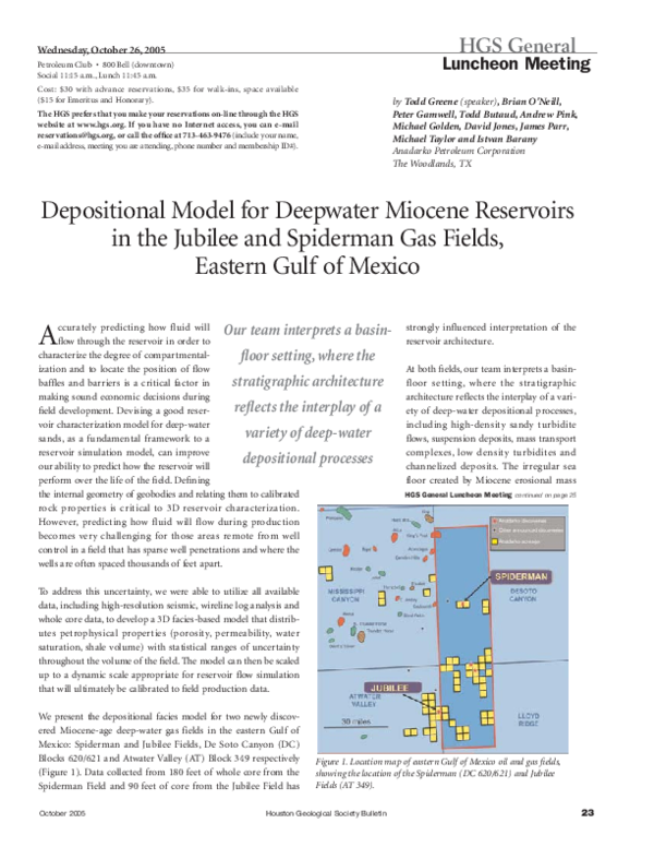(PDF) Abstract: Depositional Model for Deepwater Miocene Reservoirs in ...