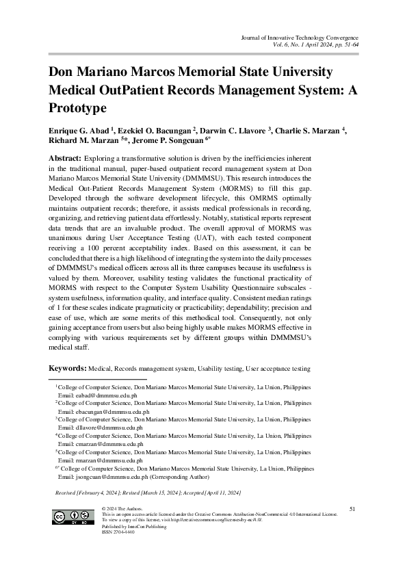 (PDF) Don Mariano Marcos Memorial State University Medical OutPatient ...