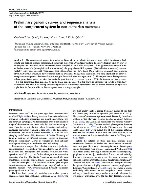 (PDF) Preliminary genomic survey and sequence analysis of the ...