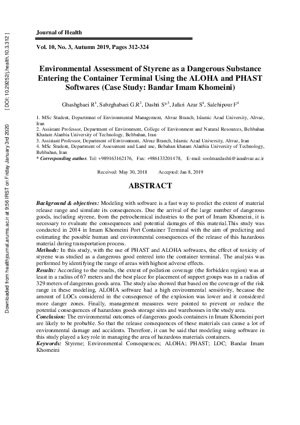 (PDF) Environmental Assessment of Styrene as a Dangerous Substance ...