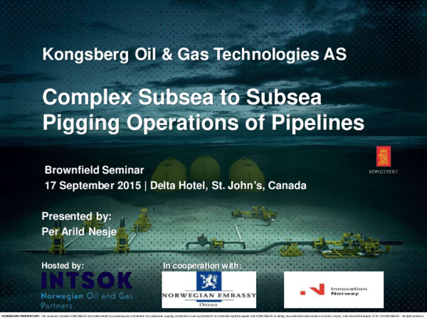 (PDF) Complex Subsea to Subsea Pigging Operations of Pipelines