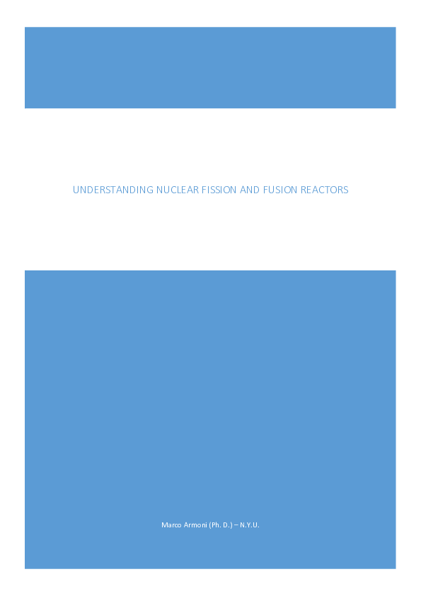 (PDF) Understanding Nuclear Fission and Fusion Reactors