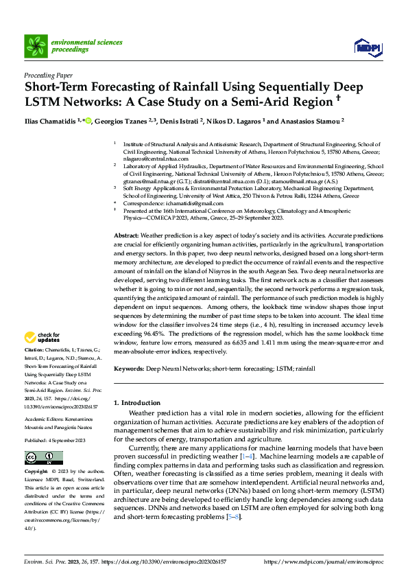(PDF) Deep LSTM for Short-Term Rainfall Forecasting