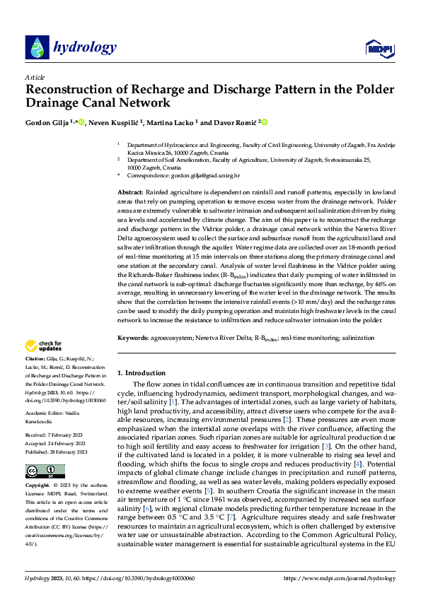 (PDF) Reconstruction of Recharge and Discharge Pattern in the Polder ...