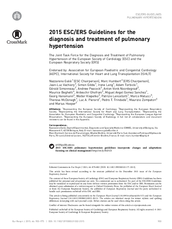 (PDF) 2015 ESC/ERS Guidelines for the diagnosis and treatment of ...