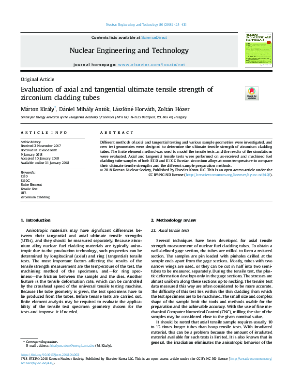 (PDF) Evaluation of axial and tangential ultimate tensile strength of ...
