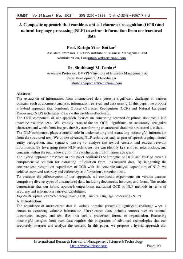 (PDF) A Composite approach that combines optical character recognition ...