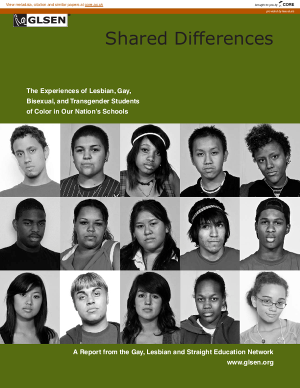 (PDF) Shared Differences: The Experiences of Lesbian, Gay, Bisexual ...