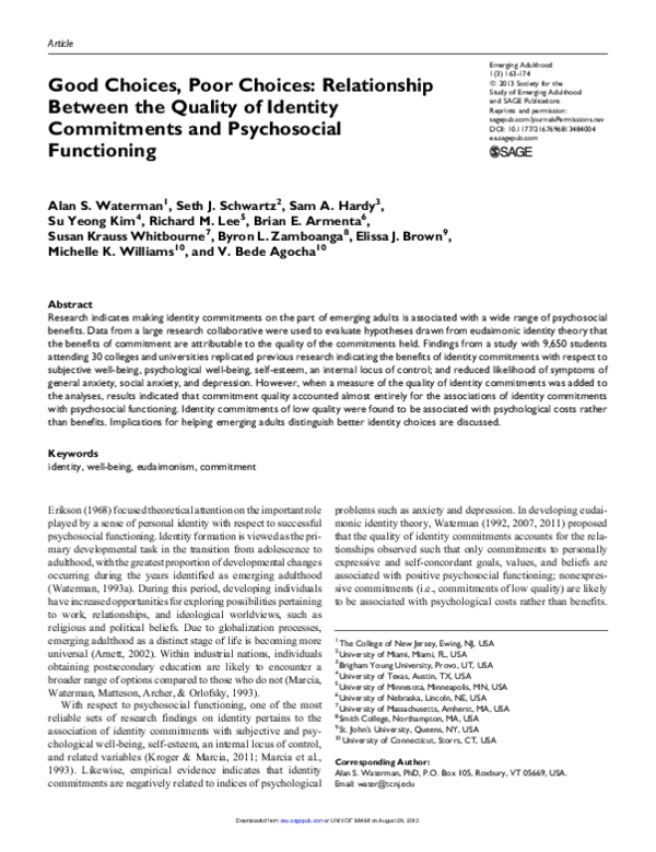 (PDF) Good Choices, Poor Choices