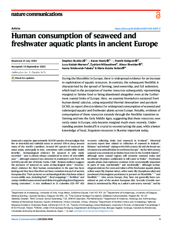 (PDF) Human consumption of seaweed and freshwater aquatic plants in ...