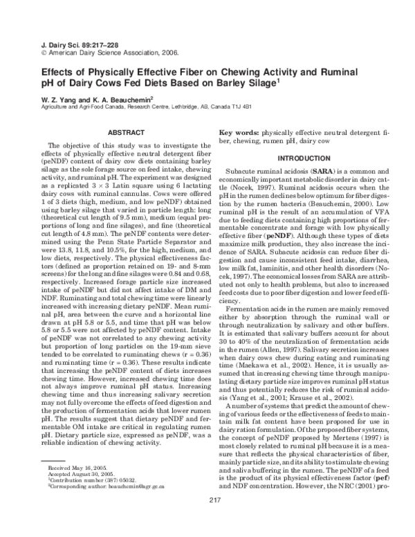 (PDF) Effects of Physically Effective Fiber on Chewing Activity and ...