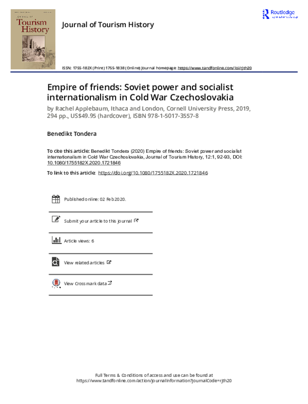 (PDF) Empire of Friends: Soviet Power and Socialist Internationalism in ...