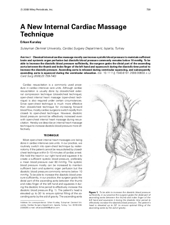 (PDF) A New Internal Cardiac Massage Technique