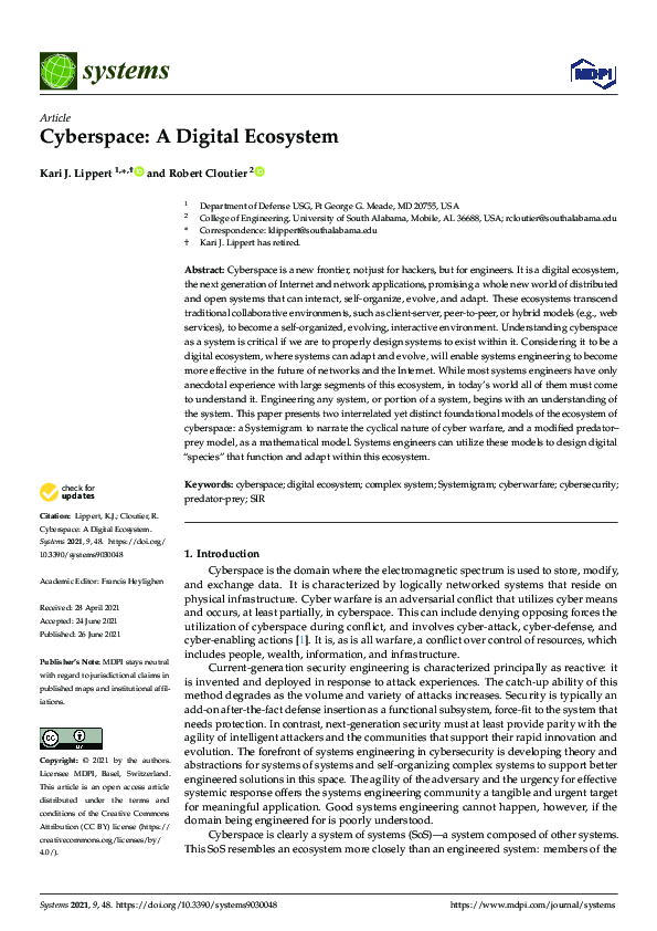 (PDF) Cyberspace: A Digital Ecosystem