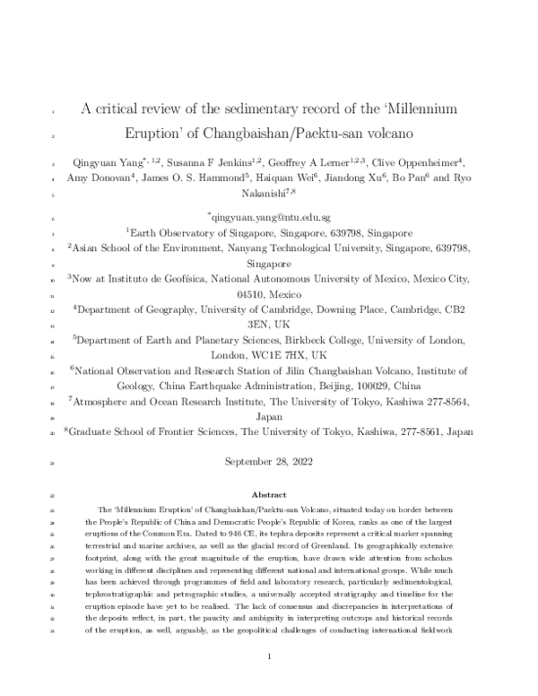 (PDF) A critical review of the sedimentary record of the `Millennium ...