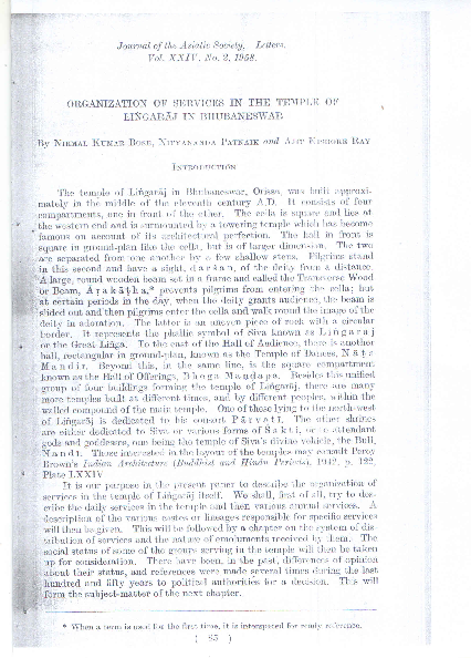 (PDF) Lingaraj Temple in Bhubaneswar by N.K.Bose