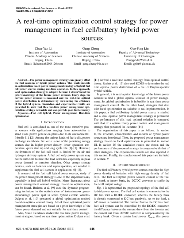 (PDF) A real-time optimization control strategy for power management in fuel cell/battery hybrid ...