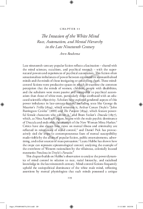 (PDF) The Invasion of the White Mind: Race, Automatism, and Mental ...