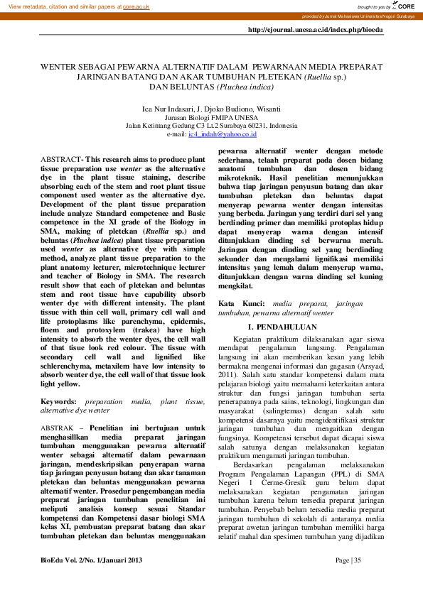 (PDF) WENTER SEBAGAI PEWARNA ALTERNATIF DALAM PEWARNAAN MEDIA PREPARAT ...