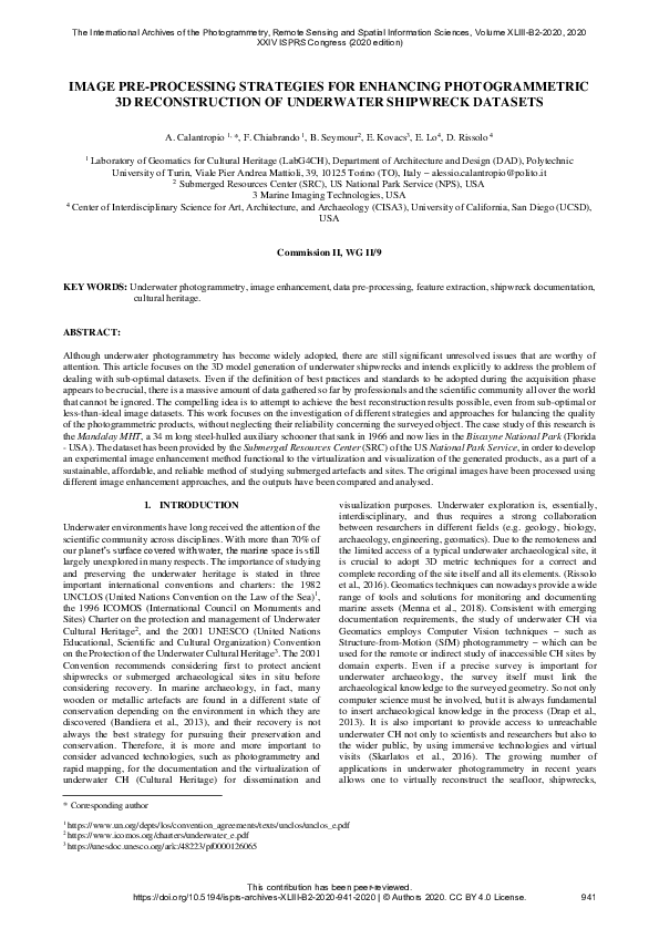 (PDF) Image Pre-Processing Strategies for Enhancing Photogrammetric 3D Reconstruction of ...