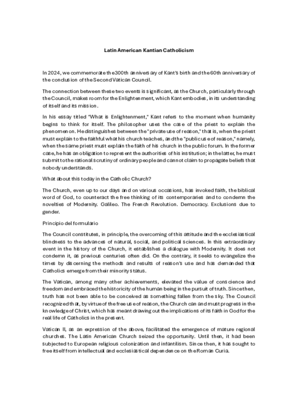 (PDF) Latin American Kantian Catholicism
