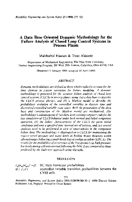 (PDF) A data base oriented dynamic methodology for the failure analysis of closed loop control ...