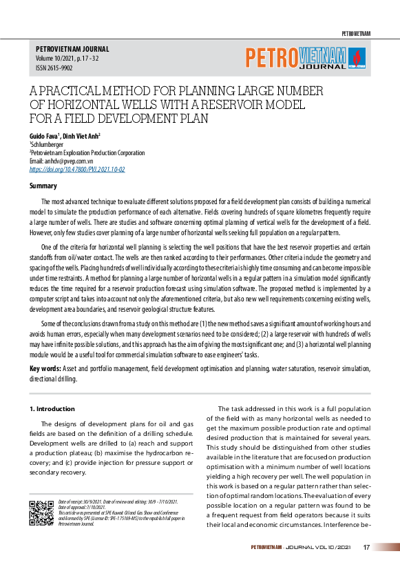 (PDF) A Practical Method for Planning Large Number of Horizontal Wells ...