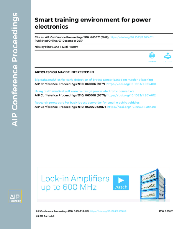 (PDF) Smart training environment for power electronics