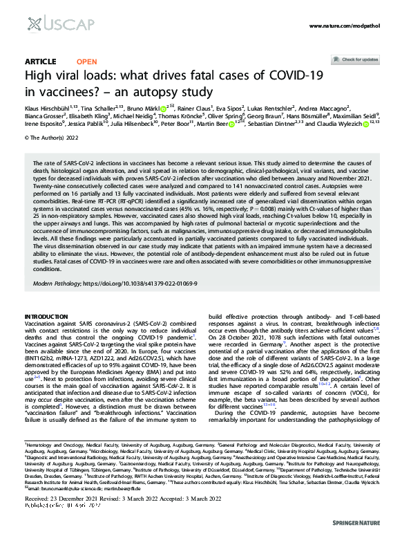 (PDF) High viral loads: what drives fatal cases of COVID-19 in ...