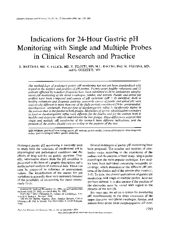 (PDF) Indications for 24-hour gastric pH monitoring with single and ...