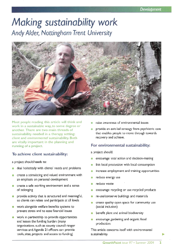 (PDF) Making Sustainability Work