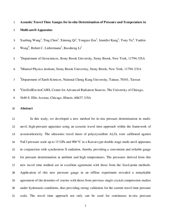 (PDF) Acoustic travel time gauges for in-situ determination of pressure ...