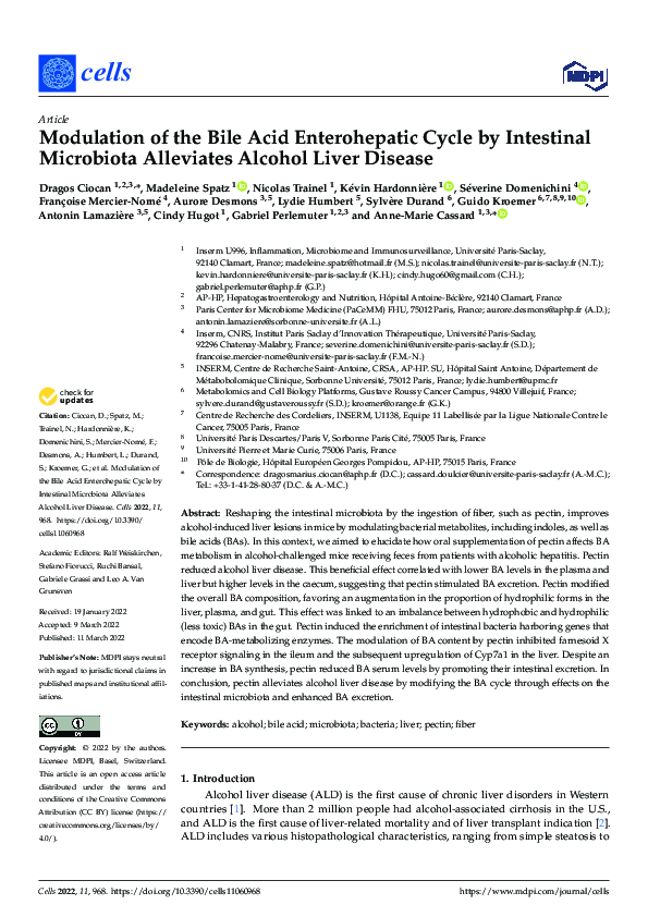 (PDF) Modulation of the Bile Acid Enterohepatic Cycle by Intestinal ...