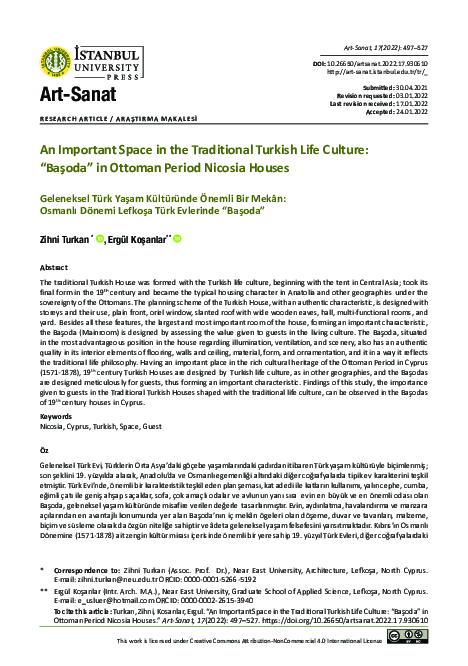 (PDF) An Important Space in the Traditional Turkish Life Culture ...