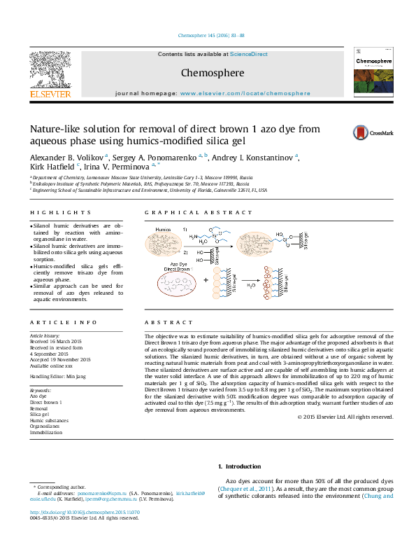 (PDF) Nature-like solution for removal of direct brown 1 azo dye from ...