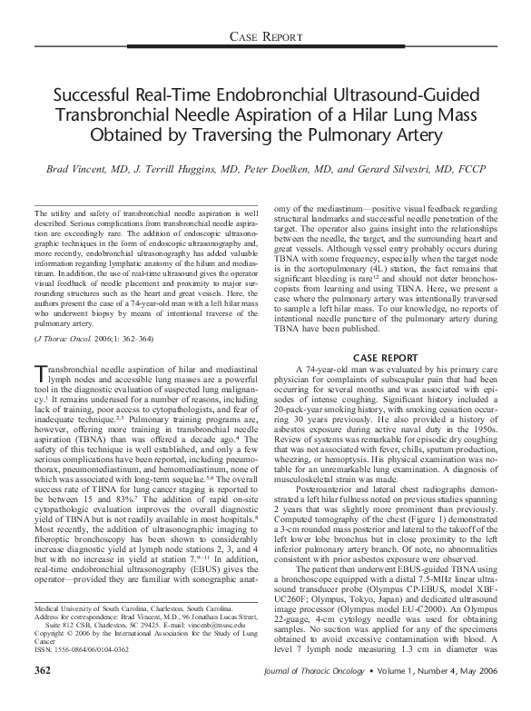 (PDF) Successful Real-Time Endobronchial Ultrasound-Guided ...