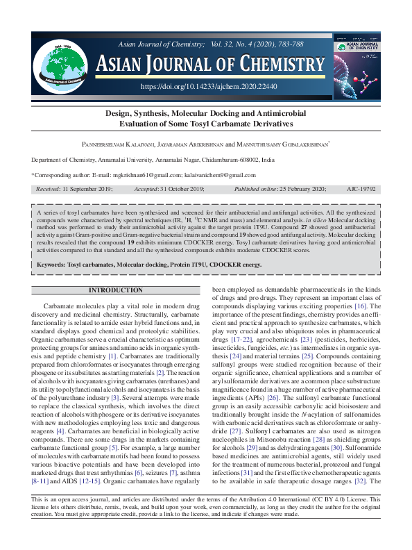 (PDF) Design, synthesis, molecular docking and antimicrobial and antimycobacterial activities of ...