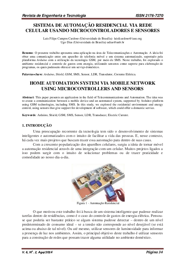 (PDF) Sistema De Automação Residencial via Rede Celular Usando ...