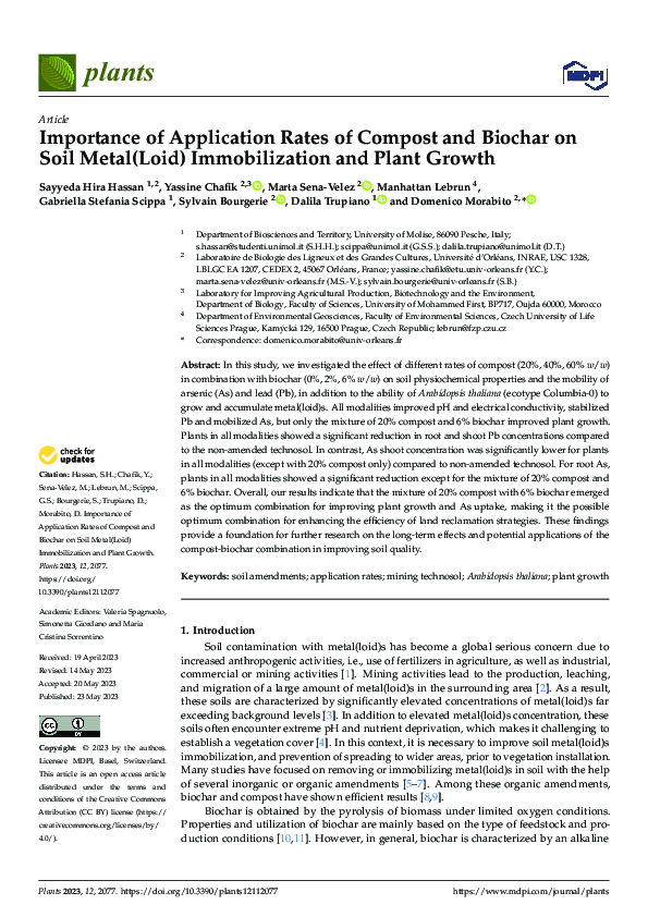 (PDF) Importance of Application Rates of Compost and Biochar on Soil ...